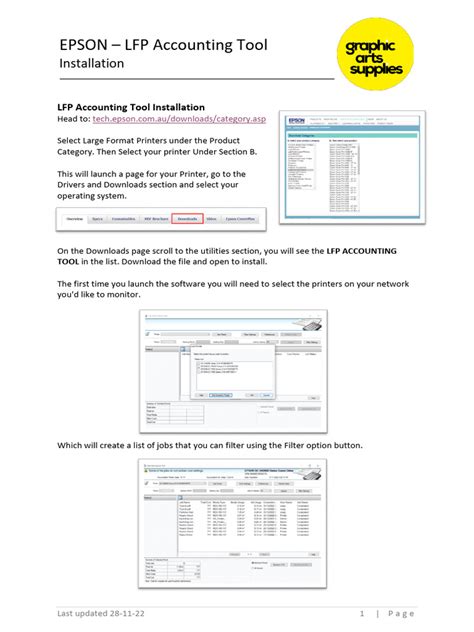 Epson Lfp Accounting Tool Installation Pdf