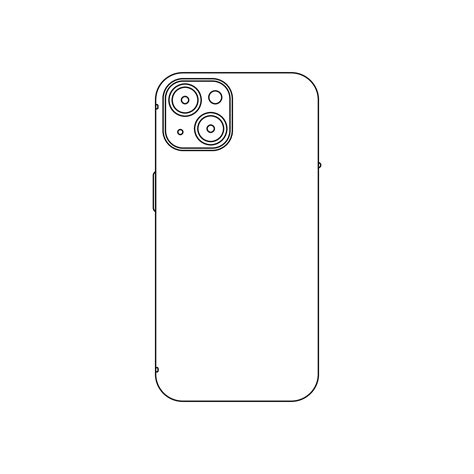 Back Side Of Smartphone Outline Icon Illustration On White Background