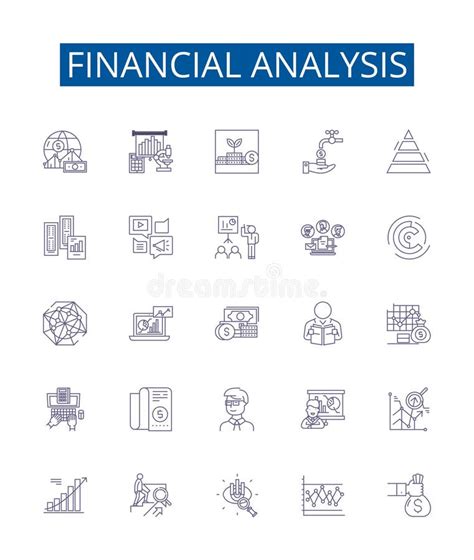 Financial Analysis Line Icons Signs Set Design Collection Of Budgeting Forecasting Ratios