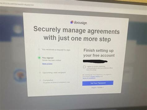 Password Set Up Prompt After Approving Each Document Community