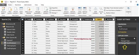 Change Data Types Of A Column In Power Bi