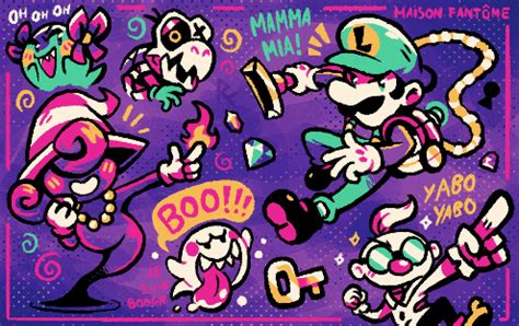 Luigi Boo Vivian Bow Dry Bones And 1 More Mario And 4 More Drawn