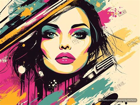Ai创作图潮流插画美女人物插画 手绘抽象美女 化妆整容背景装饰画 女人美女抽象画 美女印花图案 潮流装饰画 美女插画海报 抽象手绘美女装饰画 美女抽象画 酷炫色彩写意装饰画 少妇女人美女抽象画