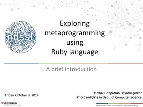 Exploring Metaprogramming Using Ruby Language Ppt