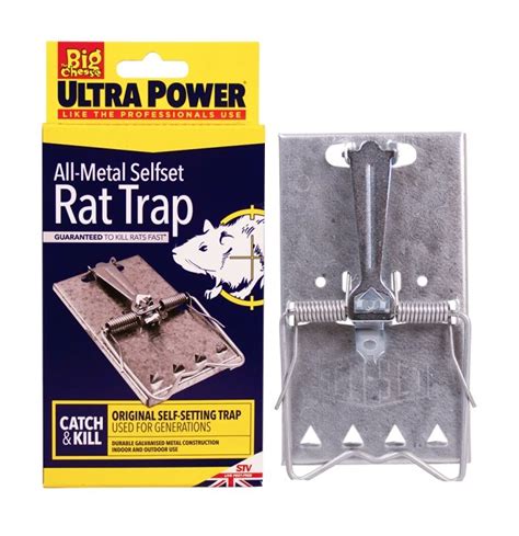 Stv Big Cheese Self Set Metal Rat Trap Rodent Traps