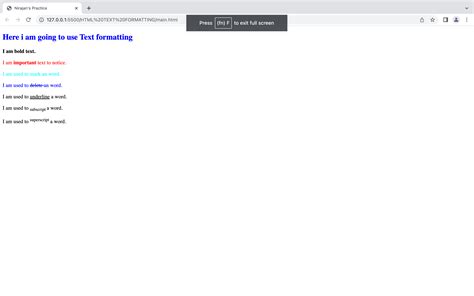 Github Nirajanoli4567text Formatting Html
