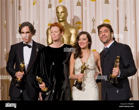 Daniel Day Lewis Tilda Swinton Marion Cotillard Javier Bardem 80th Academy Awards