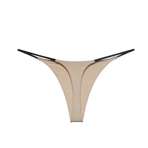 Lroveb Thongs For Women Naughty Double Strap Thong Low Waist Cotton