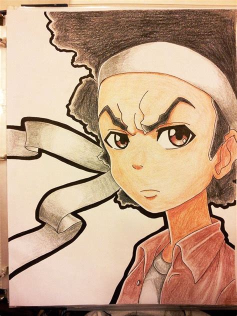 Huey Freeman Fanart By Parastatic On Deviantart Dope Cartoon Art
