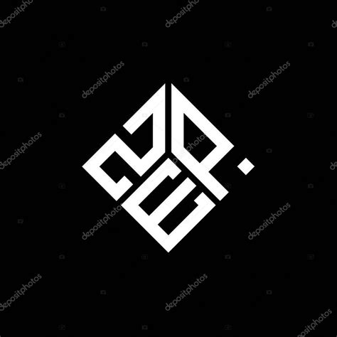 Diseño del logotipo de la letra ZEP sobre fondo negro. ZEP iniciales creativas letra logo ...