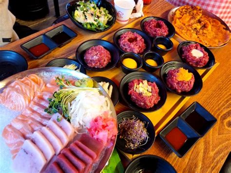 건대맛집 연어 육회 참치 무한리필 육회한 연어 건대점 네이버 블로그