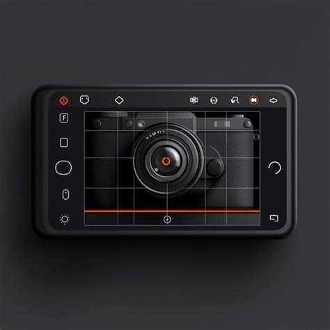 Smartphone Camera Interface Grid Viewfinder Premium Ai Generated Image