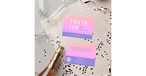 Gradient Package Insert Card Zazzle