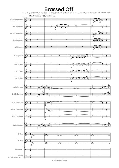 Brassed Off Sheet Music Stephen D Wood Brass Band