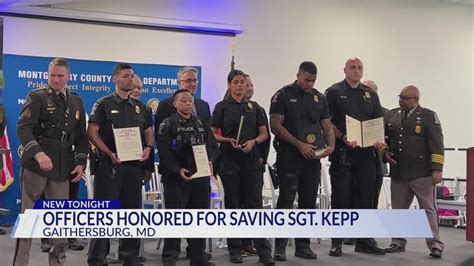 Officers Honored For Saving Montgomery Co Sgt Kepp After Crash