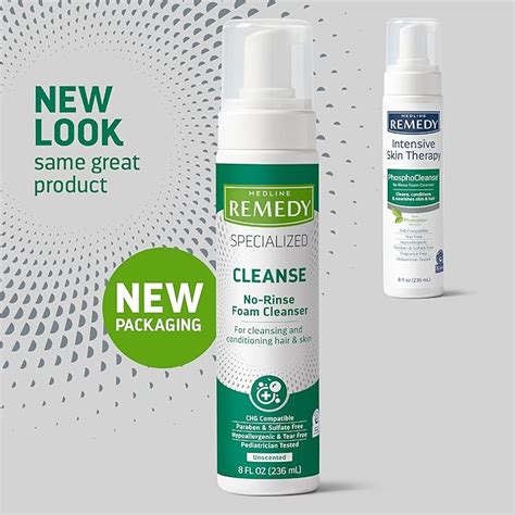 Lushora Medline Remedy Specialized No Rinse Foam Cleanser Gentle