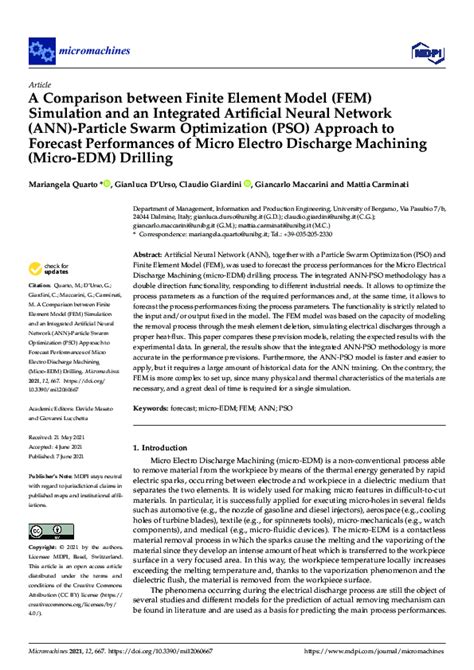 Pdf A Comparison Between Finite Element Model Fem Simulation And An