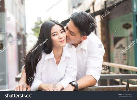 Asian Lover Making Love By Kissing Stock Photo Shutterstock