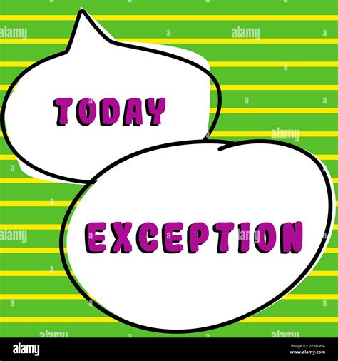 Text Caption Presenting Exception Business Showcase Person Or Thing That Is Excluded From