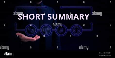 Sign Displaying Short Summary Concept Meaning Brief Statement Of Main Points Clear Stock Photo