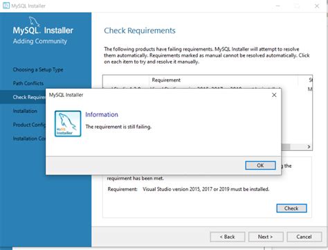 Installation MySQL Visual Studio Must Be Installed But It Is Database Administrators