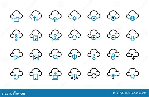 Cloud Computing Icons Data Transfer Access And Synchronization