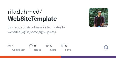 Github Rifadahmed Websitetemplate This Repo Consist Of Sample Templates For Websites Log In