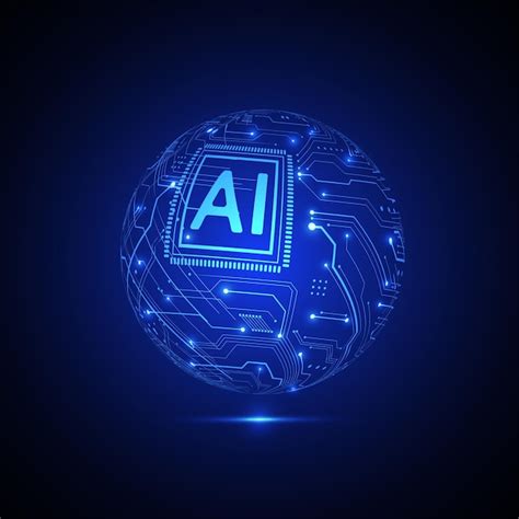 Premium Vector Artificial Intelligence Circuit Line Style Machine