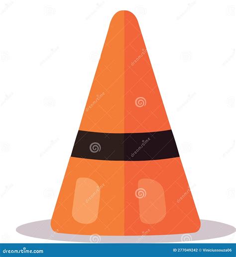 Orange Traffic Cone Object Stock Vector Illustration Of Orange 277049242