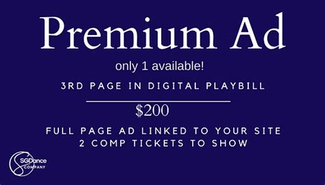 Playbill Ad Space Stgeorge Dance