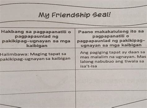 My Friendship Seal! kbang sa pagpapanatili o pagpapaunlad ng kikipag-ugnayan kaibigan sa mga ...