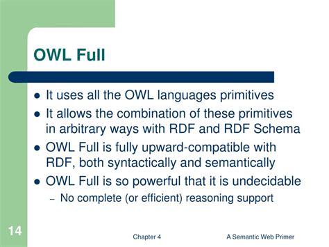 Ppt Chapter 4 Web Ontology Language Owl Powerpoint Presentation