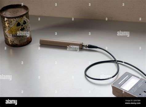 Hand Held Radiation Survey Instrument Detecting Radioactive Material In The Package Ionizing