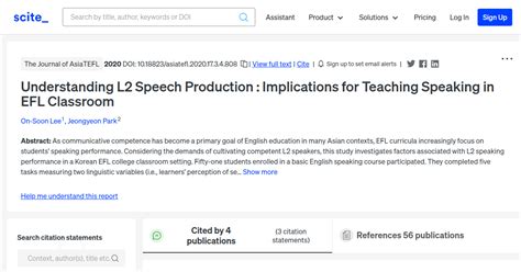 Understanding L2 Speech Production Implications For Teaching Speaking In Efl Classroom