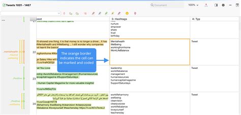 Table Documents Maxqda