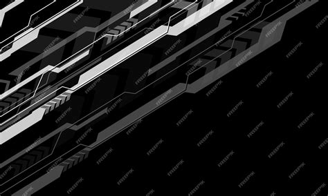 Premium Vector Abstract Black Grey White Cyber Futuristic Technology
