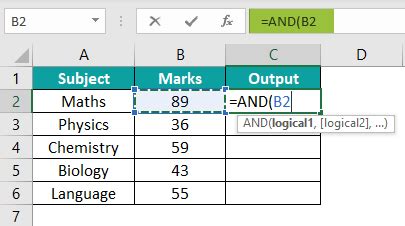 AND Function In Excel Formula Example How To Use