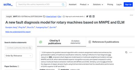 A New Fault Diagnosis Model For Rotary Machines Based On Mwpe And Elm