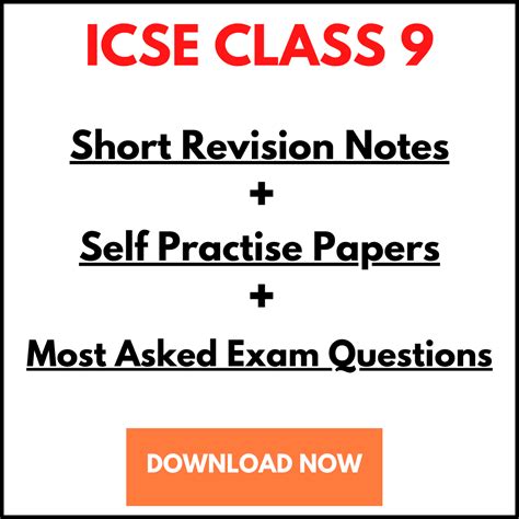 Icse Class 9 Revision Notes And Papers Pdf Download Topper Ninja