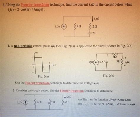 Solved Using The Fourier Transform Technique Find The Chegg