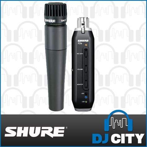 Shure Sm57 X2u Microphone Dynamic Instrument Cardioid With Usb
