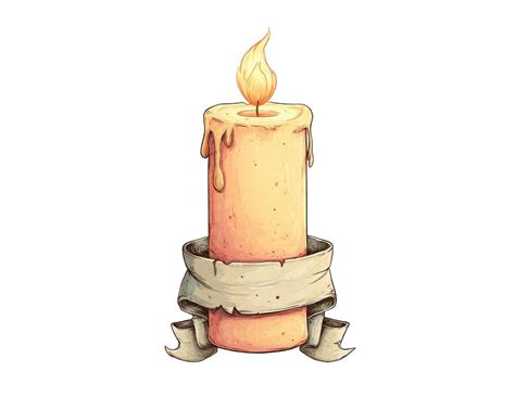 Candle Png Clipart 12x Watercolor Candle Clip Art Set Vintage Candle