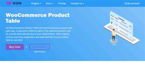 Wbw Product Table Pro Pluginsforwp