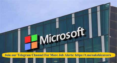 New Job Opportunity In Microsoft Sakshi Education