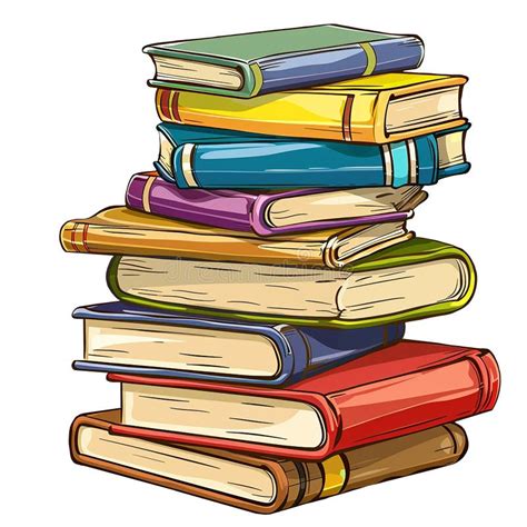 Stack Of Cartoon Books Stock Image Illustration Of White 323898419