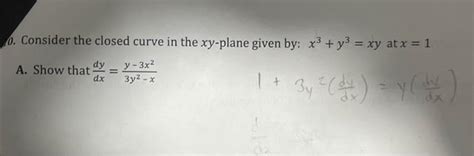 solved 0 consider the closed curve in the xy plane given