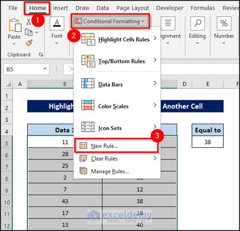 Excel Conditional Formatting Formula