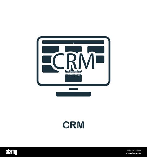 Crm Icon Monochrome Simple Business Intelligence Icon For Templates Web Design And