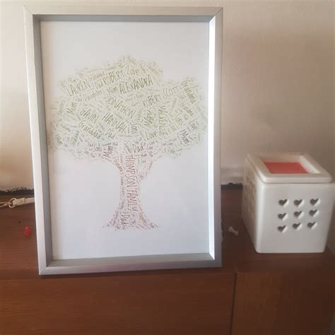 Arte De La Palabra Del árbol Genealógico Tipografía Personalizada