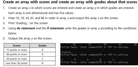 Solved Create An Array With Scores And Create An Array With